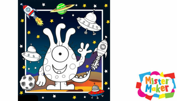 Mister Maker Alien Colouring In | Raring2go!