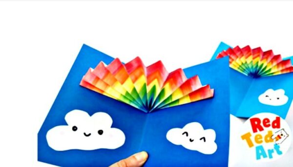 Fun Spring Activities for Kids-Pop Up Rainbow Cards By RedTedArt ...