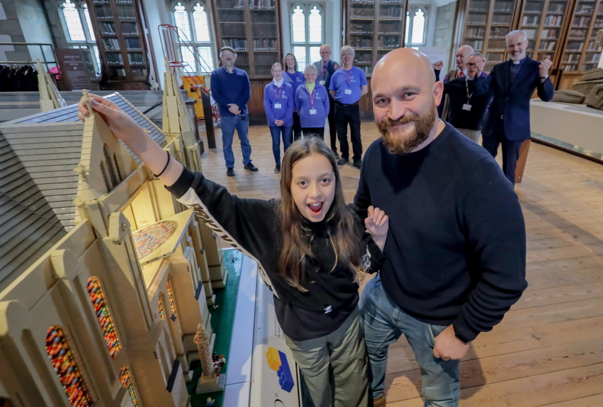 Last brick is placed as Durham Cathedral in LEGO® reopens to the public ...