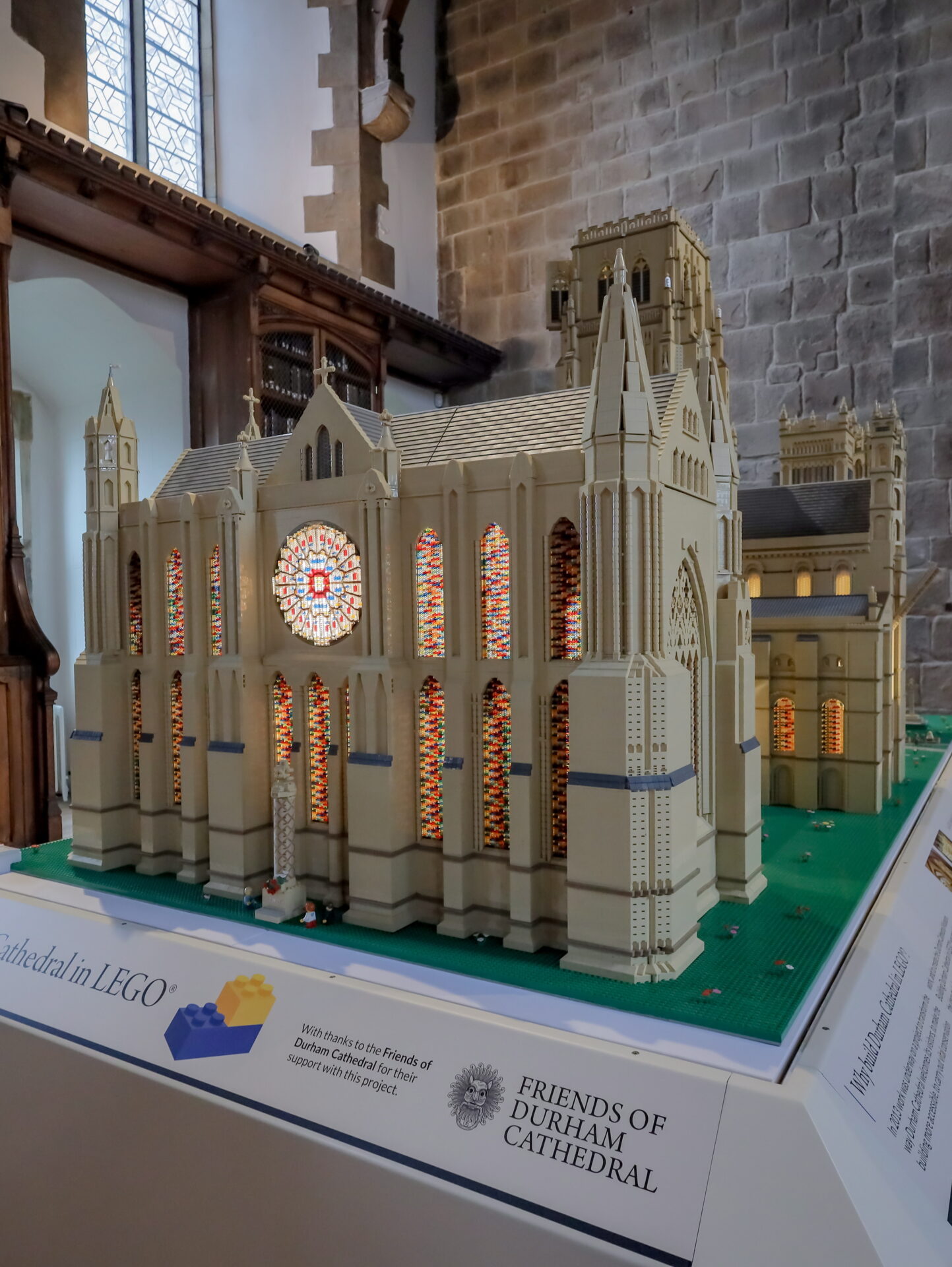 Last brick is placed as Durham Cathedral in LEGO® reopens to the public ...